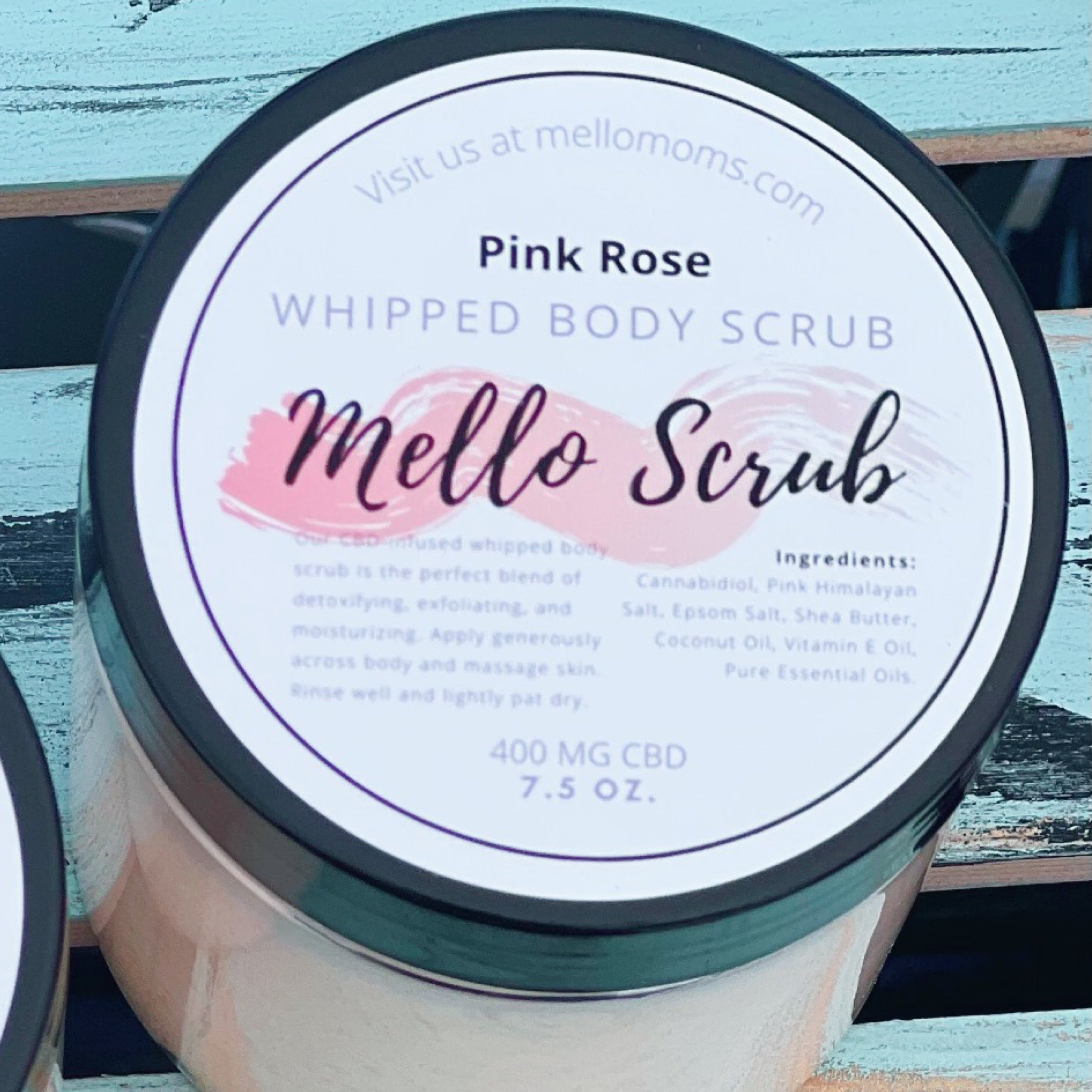 Mello Scrub CBD-infused whipped body scrub | Mello Moms LLC